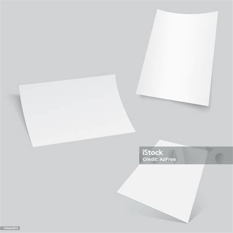 3d 전단지 곡선 모서리 종이 시트 모의 벡터 일러스트 0명에 대한 스톡 벡터 아트 및 기타 이미지 0명 3차원 형태 A4 용지 Istock