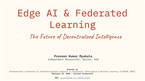 pdf edge ai and federated learning the future of decentralized