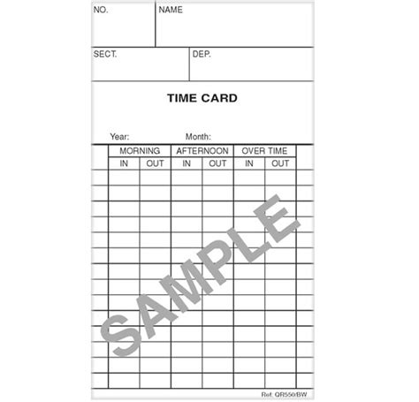 Clock Cards Clocking Cards Clock In Cards Clocking In Cards South