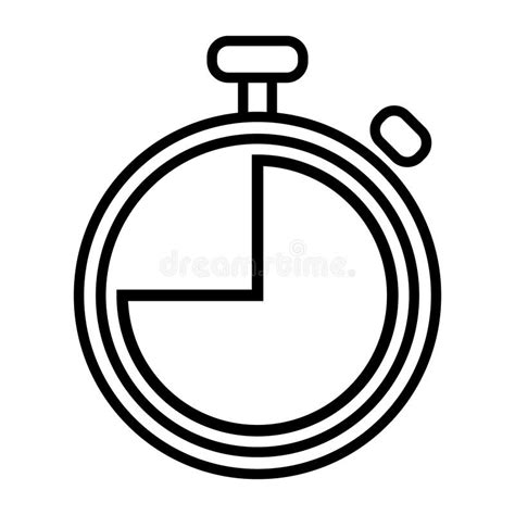 Timer Line Icon Countdown Timer Symbol Timer Stopwatch Stock Vector Illustration Of