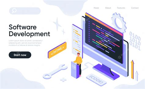 Premium Vector Software Development Concept