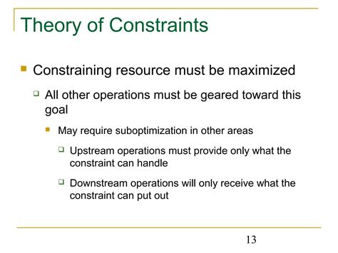 theory of constraints ppt logistics business