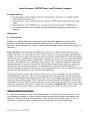 Lab Lewis Structures And VSEPR Pdf Lewis Structures VSEPR Theory And Molecular Geometry