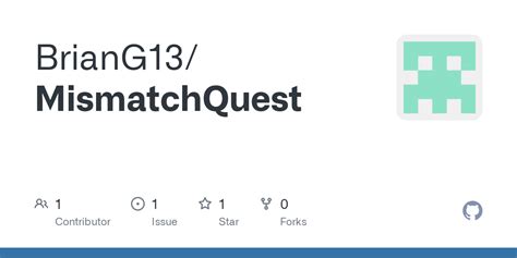 GitHub BrianG MismatchQuest