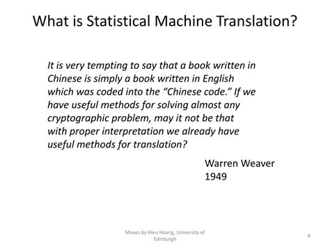 Ppt Statistical Machine Translation With Moses Powerpoint