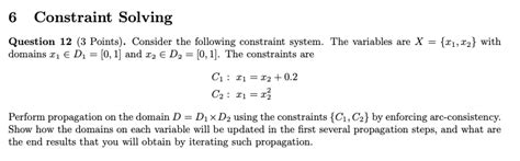 Solved Constraint Solving Question Points Consider Chegg