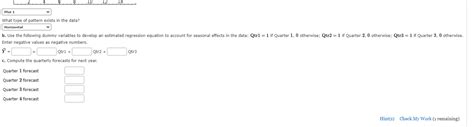 Solved Consider The Following Time Series A Construct A Chegg