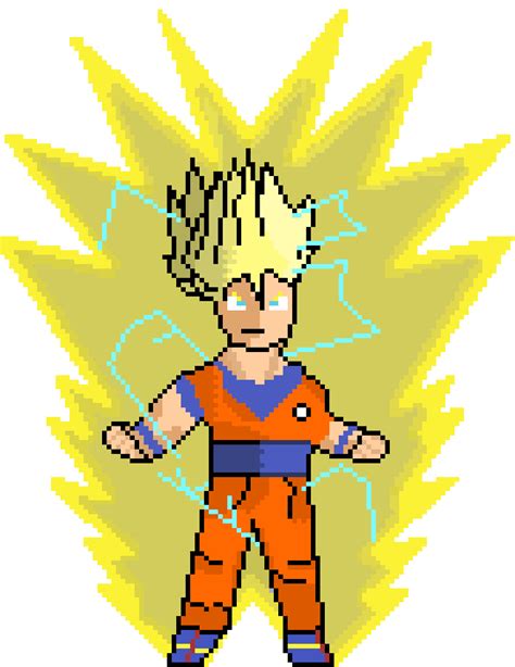 Super Sayian 2 Goku Pixel Art By Fernando Sardinha — Prouser Me