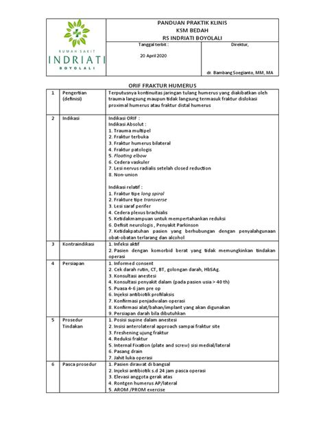 Orif Fraktur Humerus Pdf