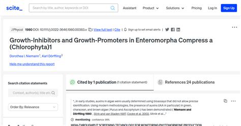 Growth Inhibitors And Growth Promoters In Enteromorpha Compress A Chlorophyta 1