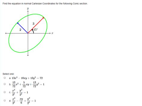 Solved Find The Equation In Normal Cartesian Coordinates For Chegg