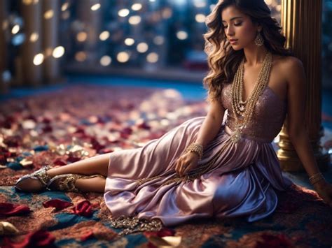 Premium Ai Image Beautiful Girl Showing Off Her Jewelry Like A Model