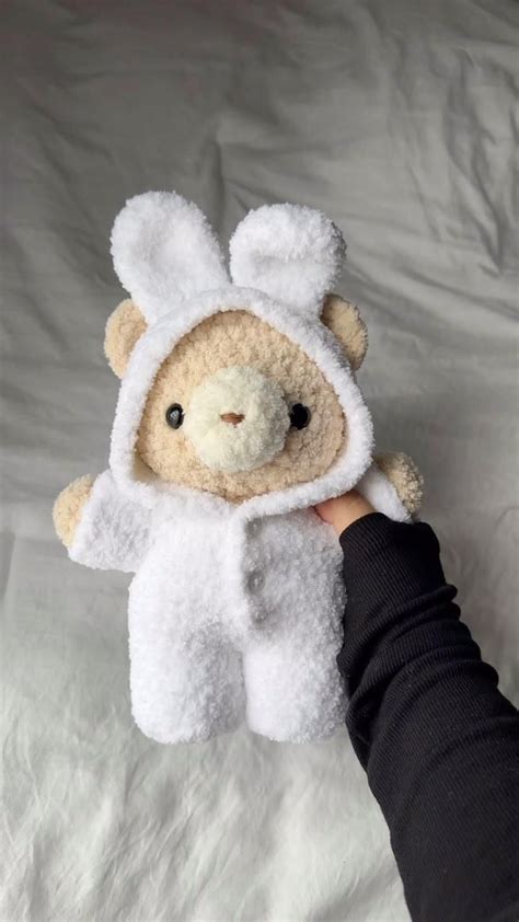 Bunny In A Blue Bunny Onesie 🐰🫧 Made Using My Onesie Bunny Pattern ☁️