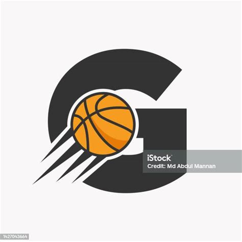 움직이는 농구 아이콘과 초기 편지 G 농구 로고 개념 농구 로고 타입 기호 벡터 템플릿 경기 스포츠에 대한 스톡 벡터 아트 및 기타 이미지 경기 스포츠 경쟁 공
