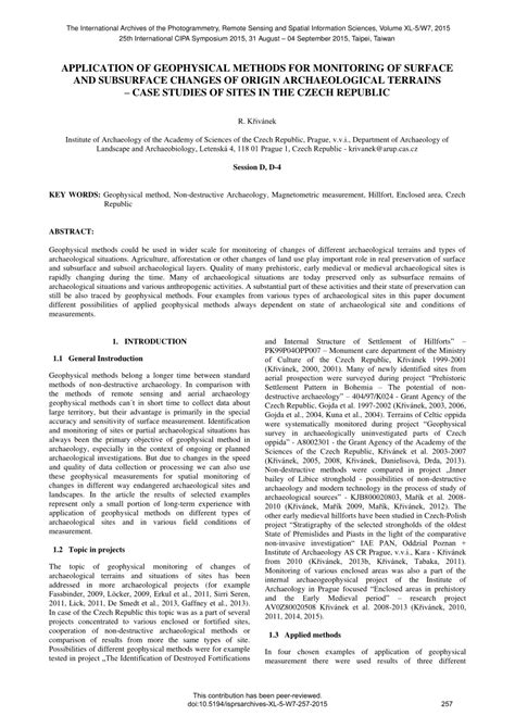 Pdf Application Of Geophysical Methods For Monitoring Of Surface And