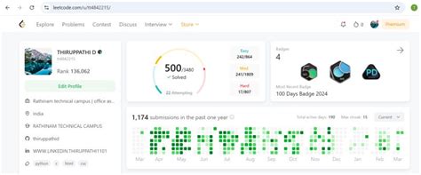 Leetcode Coding Problemsolving Python C Datastructures Algorithms Thiruppathi D
