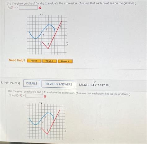 Solved Use The Given Graphs Of F And G To Evaluate The