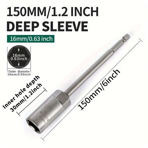 Extended Hex Socket Long Deep Hole Hex Socket Chrome Temu Canada