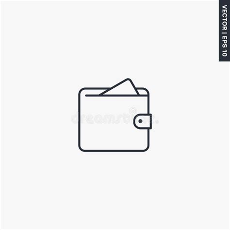 Wallet Icon Linear Style Sign For Mobile Concept And Web Design Stock Vector Illustration Of