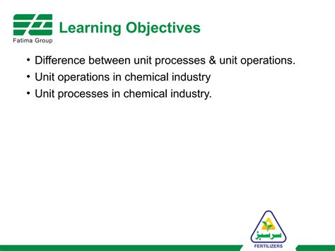 Unit Operations Unit Process For Process Plant PPTX