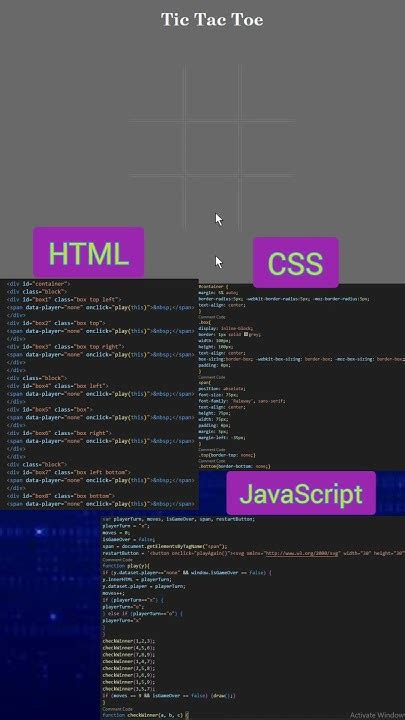 Tic Tac Toe Game Development Using Html Css And Js 💻🫶🎮 Source Code In