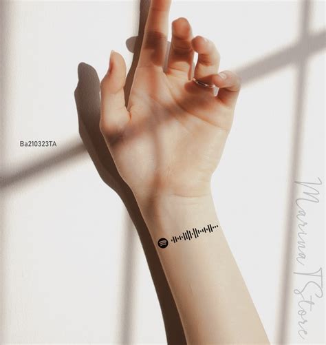 Personalized Qr Code Temporary Tattoo Custom Bar Code Etsy