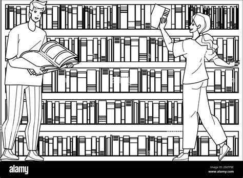 School Library Clipart Black And White Library Black White Stock