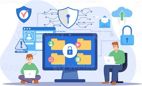 Digital Data Protection Design Illustration Cyber Security