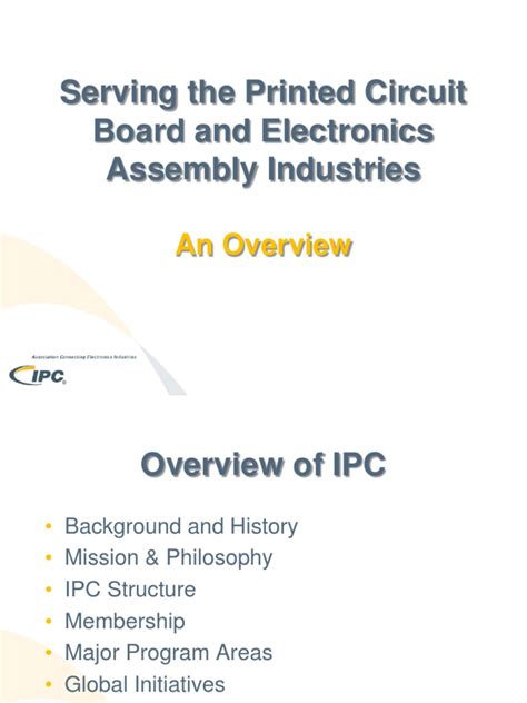 Ipc Overview Pdf Printed Circuit Board Marketing Research