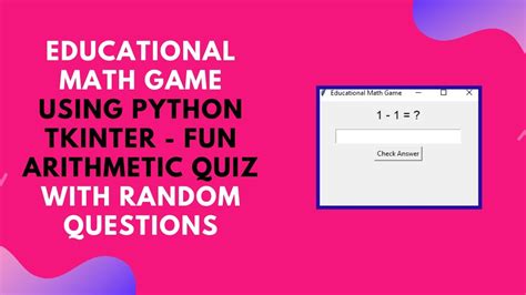 Build A Fun Math Game With Python Tkinter Step By Step Guide 🧮🎯 Youtube