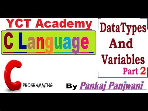 Learn C Programming In Hindi Datatypes And Variables Part 2 Mind Luster
