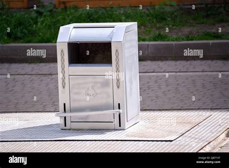 Stainless Steel Garbage Cans For Separate Disposal Of Recycle Trash On