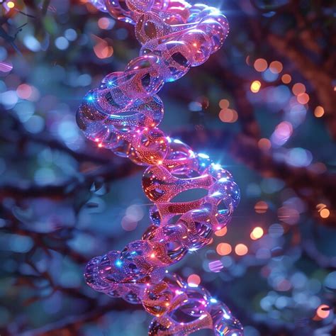 Microscope View Of Dna Structure Strain Helix Genetics And Medical