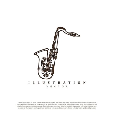 Premium Vector Vector Simple Minimal Linear Saxophone Vector Object Jazz Music Festival