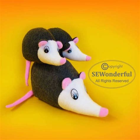 Stuffed Possum Sewing Pattern Etsy