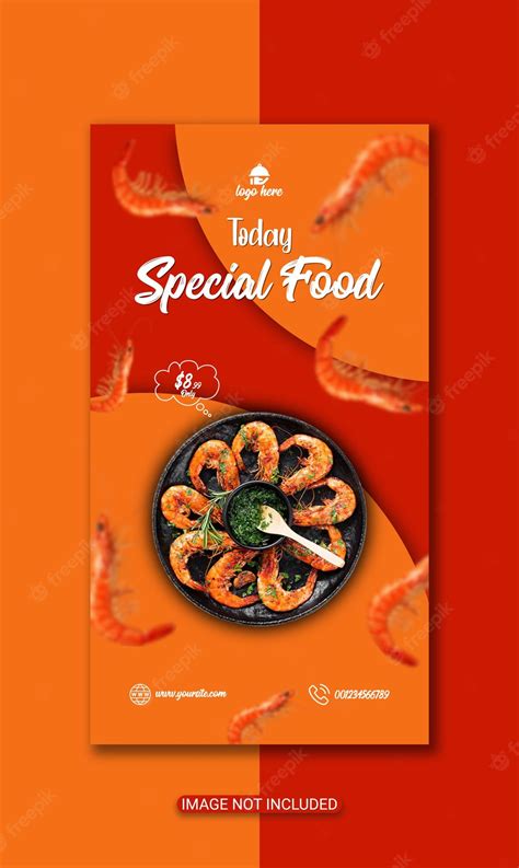 Premium Vector Special Seafood Menu Template Flyer Or Instagram Food