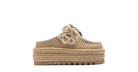 Naked Wolfe Blizzard Rafia Weave In Brown Lyst Uk