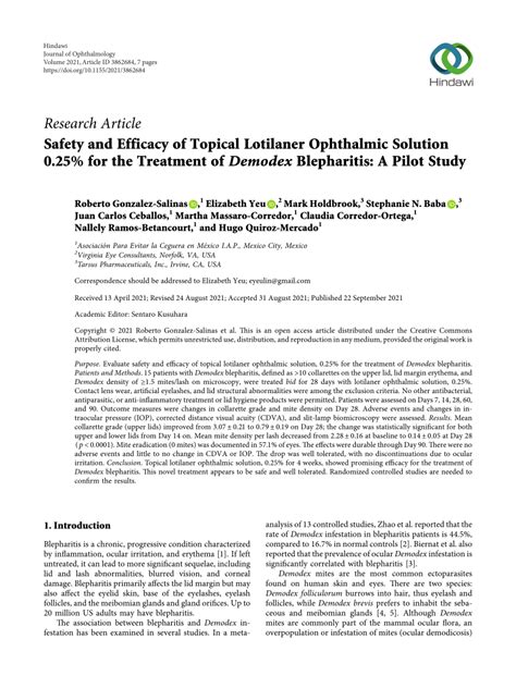 Pdf Safety And Efficacy Of Topical Lotilaner Ophthalmic Solution 025