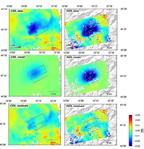 Unwrapped Line Of Sight Dinsar Deformation Up Modeled Deformation