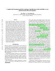 A Multi-task Learning Model for Malware Classification with Useful File Access Pattern from API ...