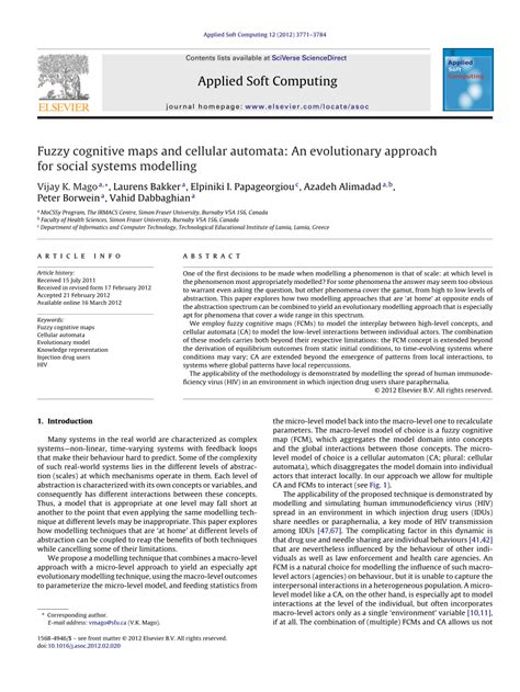 pdf fuzzy cognitive maps and cellular automata an evolutionary