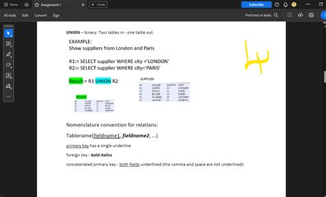 Solved Assignment Part 1 The Following Relations Are Part