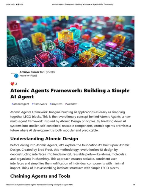 Atomic Agents Framework Building A Simple Ai Agent Dev Community