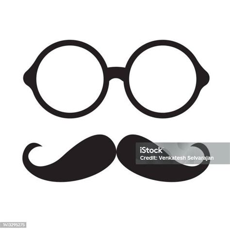 콧수염 아빠 아이콘 벡터 일러스트 레이 션이있는 힙스터 안경 3차원 형태에 대한 스톡 벡터 아트 및 기타 이미지 3차원 형태 벡터 안경 Istock