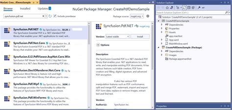 create or generate pdf file in winui syncfusion