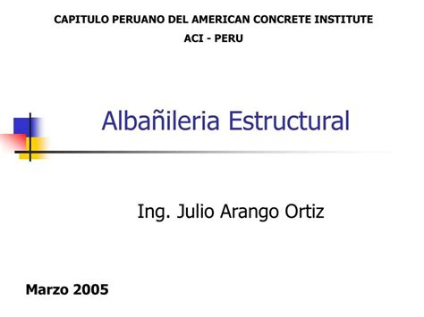 Albañileria Marzo Ing Julio Arango Ortiz Wilbert Henry DueÑas Perea