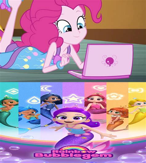 Pinkie Pie Watches Rainbow Bubblegem By Zmcdonald09 On Deviantart