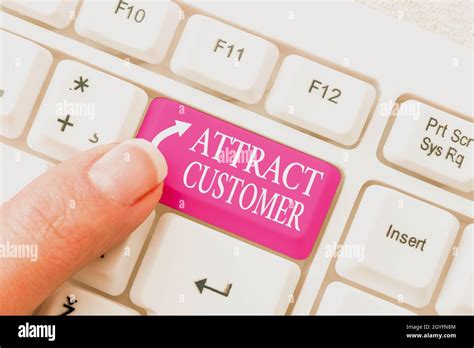 Writing Displaying Text Attract Customer Business Concept To Bring More Customers Or Clients To