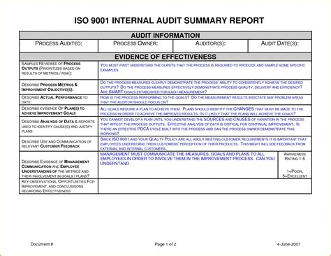 009 Audit Report Template Internal Stupendous Ideas Word Pdf With It