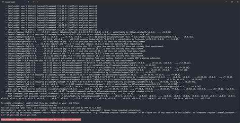 Installation Failed Reverting Composerjson To Its Original Content Laravel Problem 4each